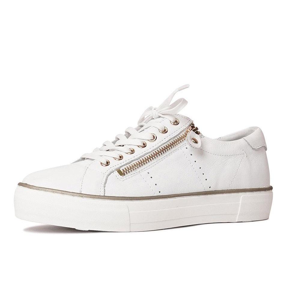 Froggy White Leather Sneakers by Django & Juliette – Shouz