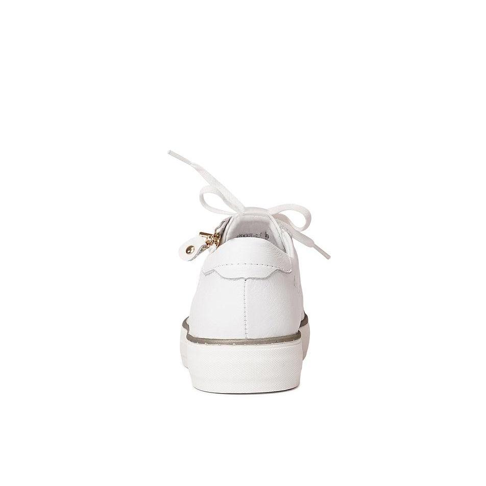 Froggy White Leather Sneakers by Django & Juliette – Shouz