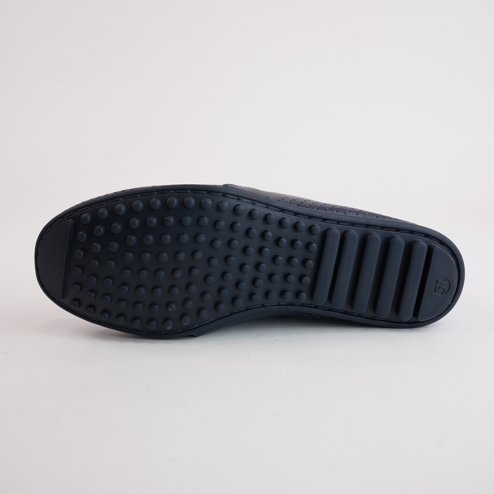 Bescara Navy Leather Flats by Django & Juliette – Shouz