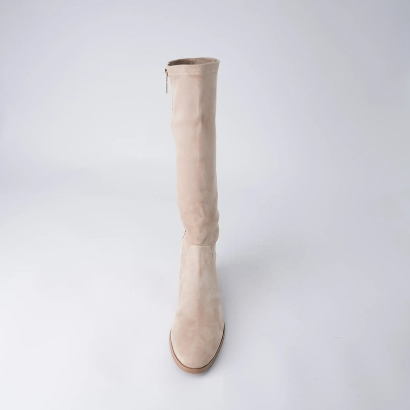 Timothie Latte Knee High Boots by Django & Juliette – Shouz