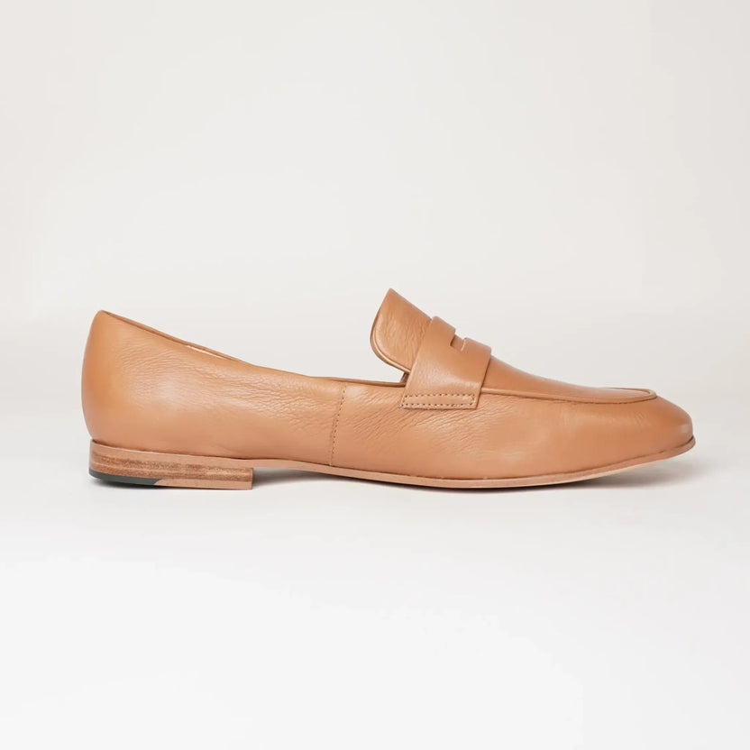 Ulani Dark Tan Leather Loafers by Django & Juliette – Shouz