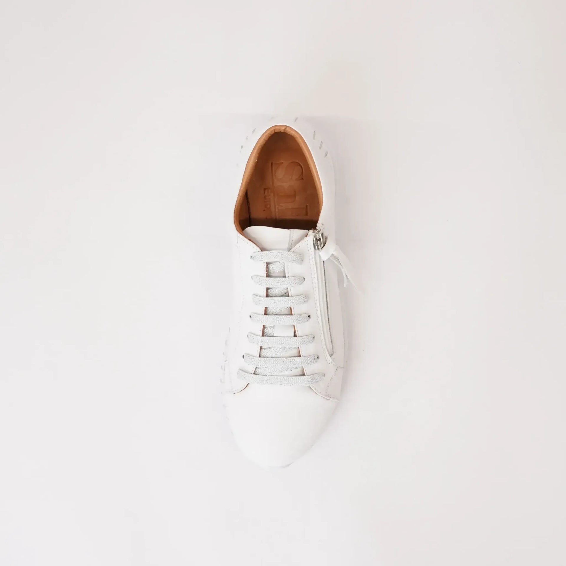 Bibi White Leather Sneakers by Sala – Shouz